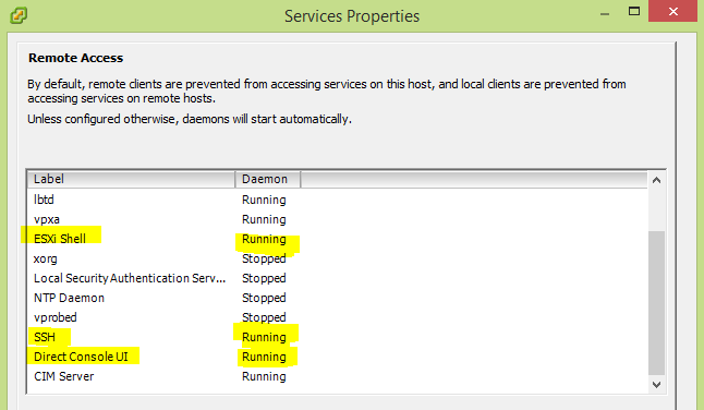 การเปิด Direct Console User Interface (DCUI) ด้วย SSH - ESXi