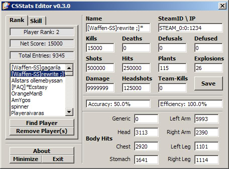 CSStats Editor v0.3.0 - CS Revo!
