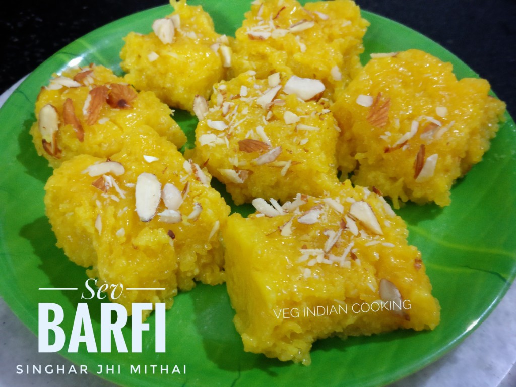 Veg Indian Cooking: Sev Barfi (Sindhi Authentic Singhar Jhi Mithai)