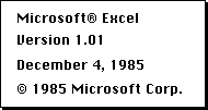 Excel In Your Office: Excel Versions : Excel 1.0 to 4.0