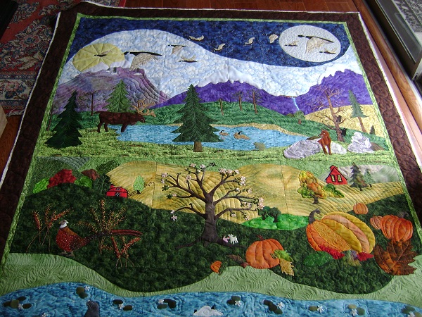 On the Frame with CeciliaQuilts: Wilderness Quilt-Done