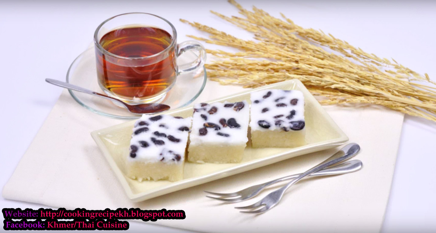 Sweet Sticky Rice Cake (Thai Dessert) – Khao Niew Tad ข้าวเหนียวตัด ...