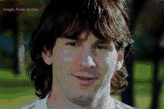 Imagin - Cross Stitch. Punt de Creu. Punto de Cruz: Leo Messi