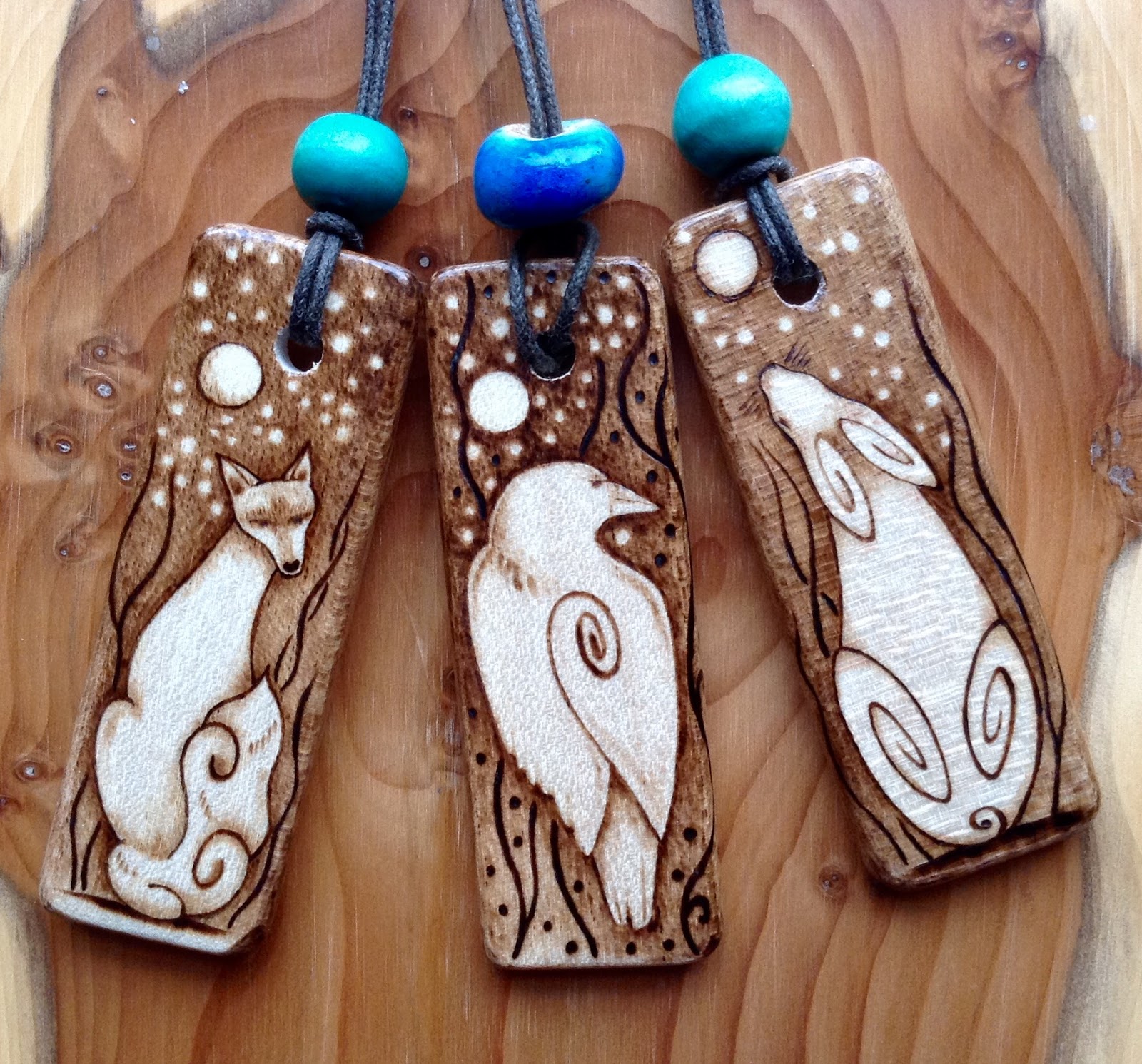 ENCHANTED-ART - Pyrography and Illustration: Pyro- jewellery Designs