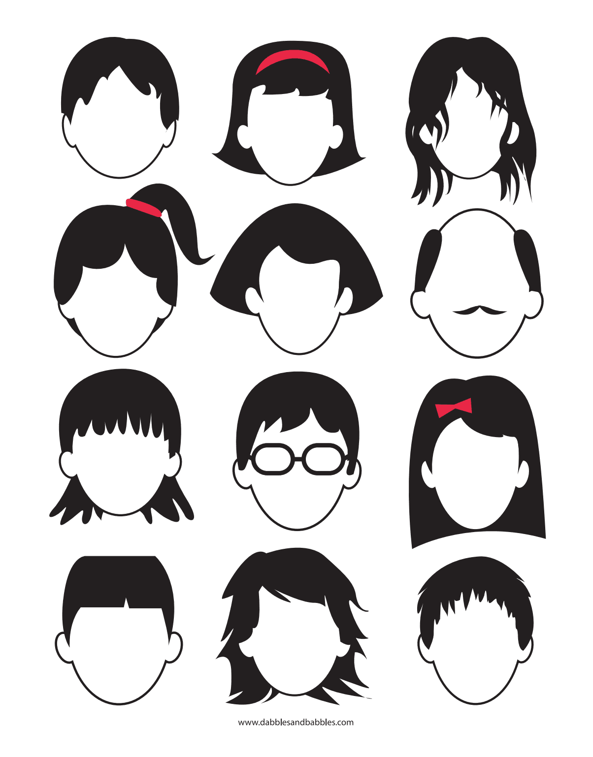 Molde De Rosto Infantil Para Imprimir - FDPLEARN