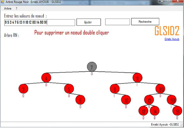 devlotec: application arbre binaire avl, rouge-noir avec C# + coude source
