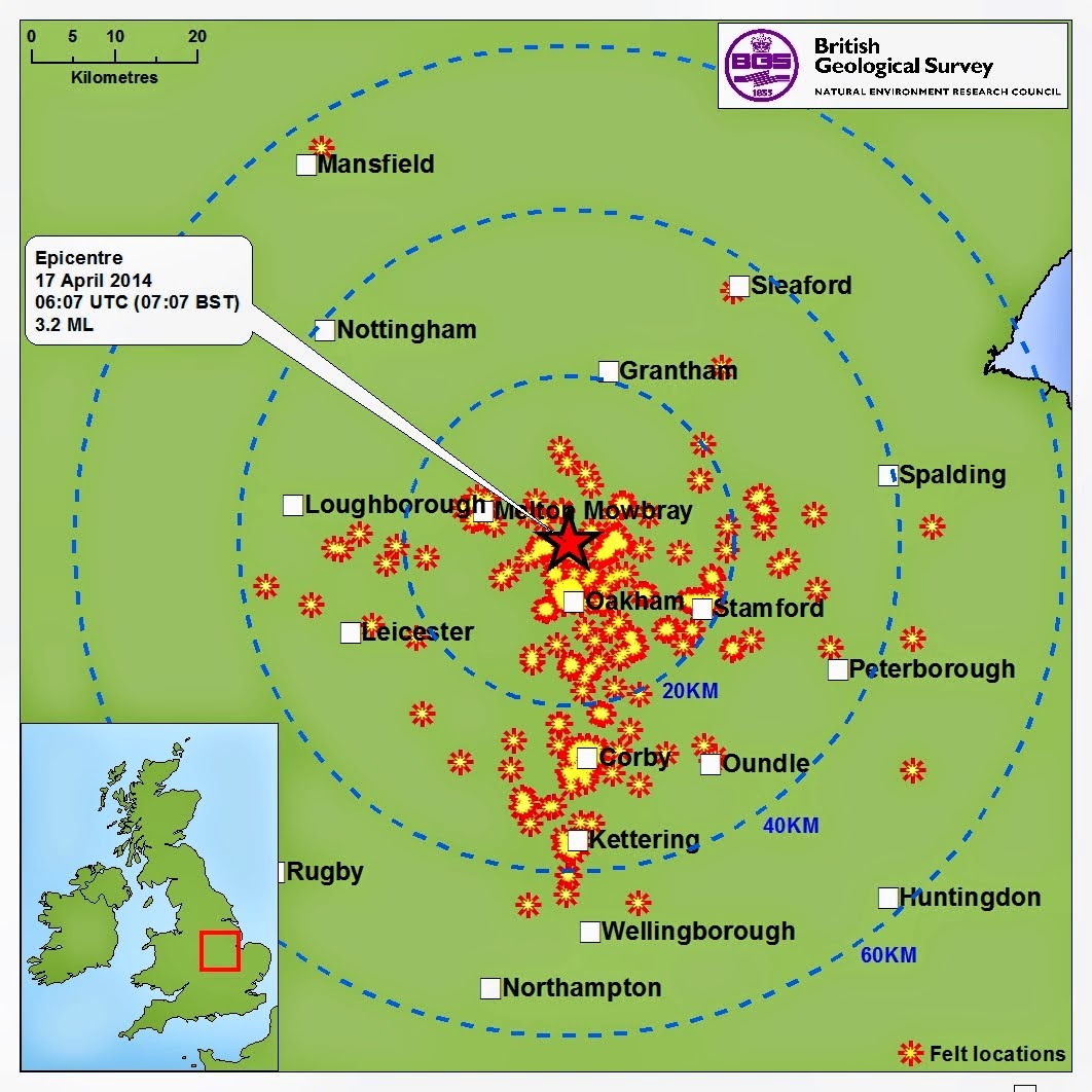 Sciency Thoughts: Magnitude 1.7 Earthquake in Rutland, Central England.