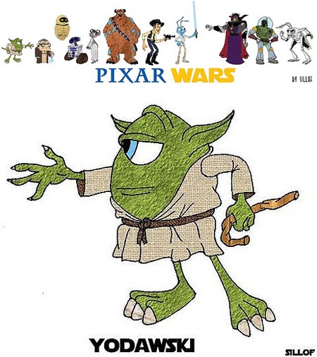 Pêlo Mutante: Pixar Wars: personagens da Pixar misturados com Star Wars!