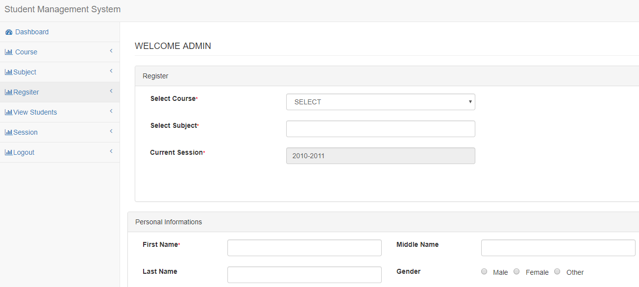 Student Record System Full Project With Database Free Download