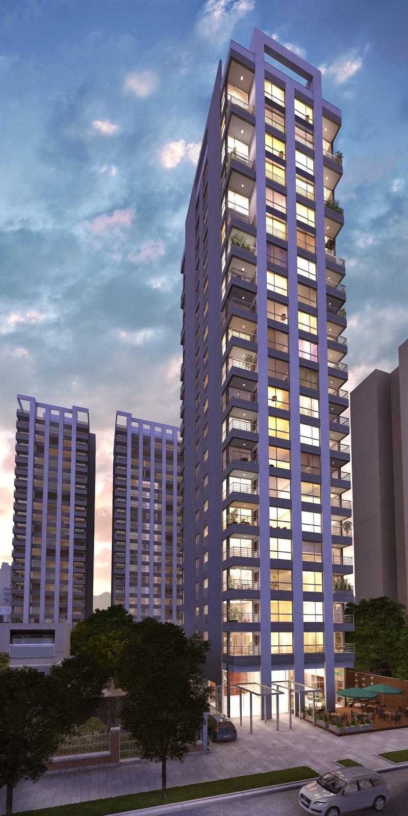 Renders Exteriores Nocturnos