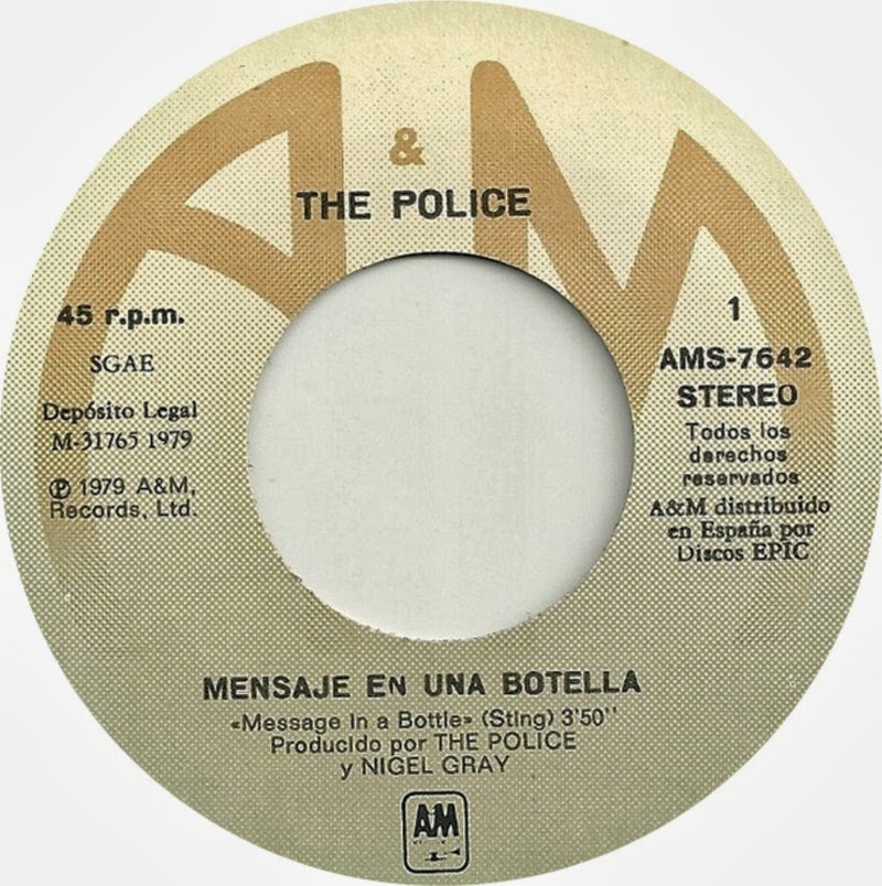 SPANISH BOMBS: The Police -Message in a bottle 7" 1980