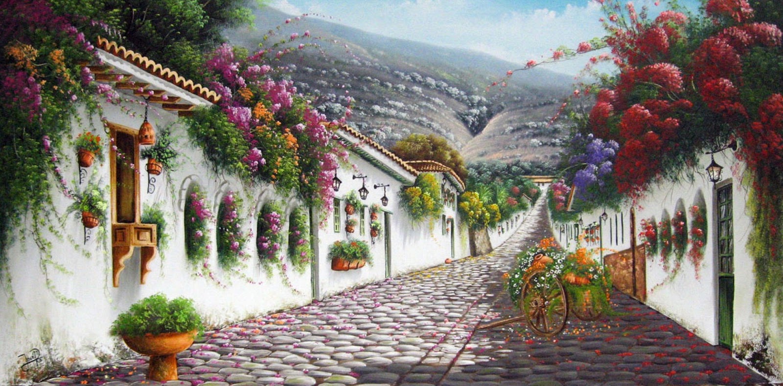 Historia y evolución de la pintura artística : Paisajes Rústicos al Óleo