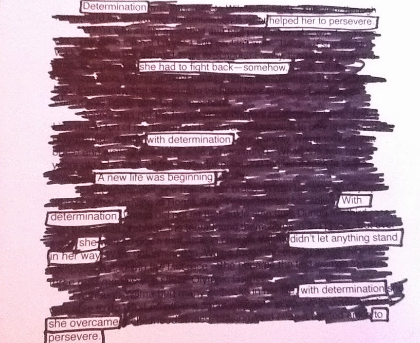 A Day in the Life: With Determination - A Blackout Poem