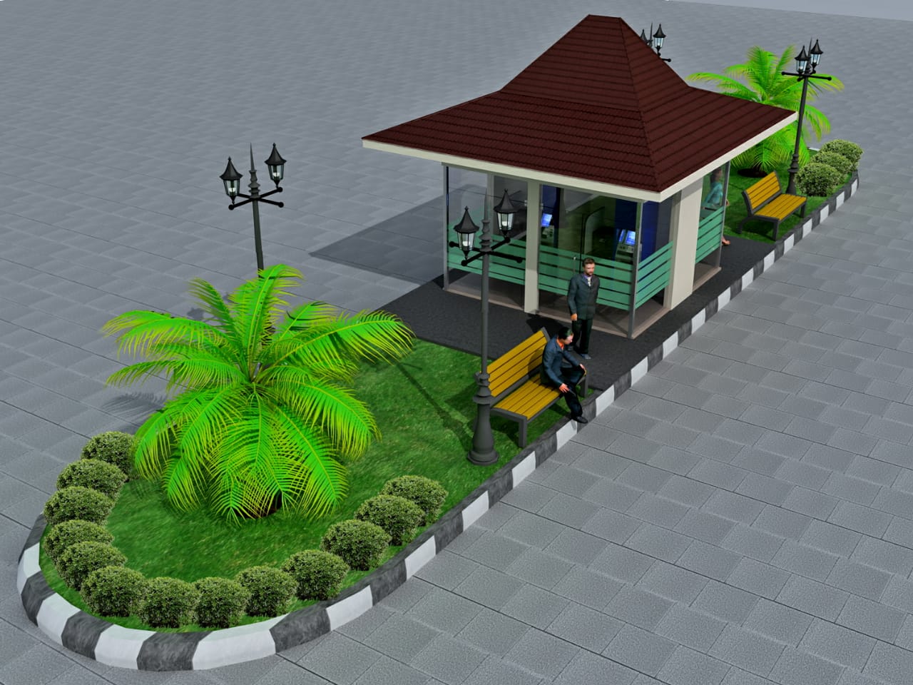 Pembangunan ATM Center dalam bentuk rumah joglo - iBPL DUTA MAS ...