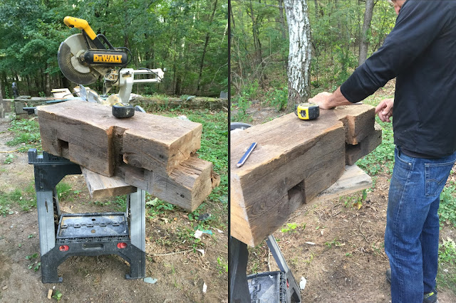 FACCI DESIGNS: How I Made My Wood Post Table DIY