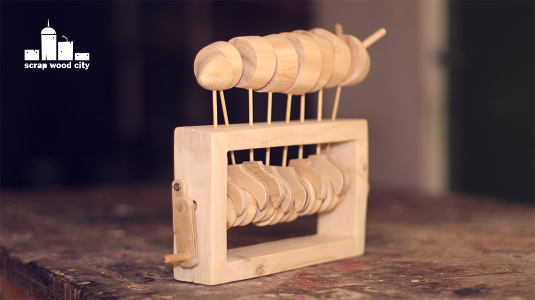 scrap wood city: How to make a mechanical worm toy out of wood