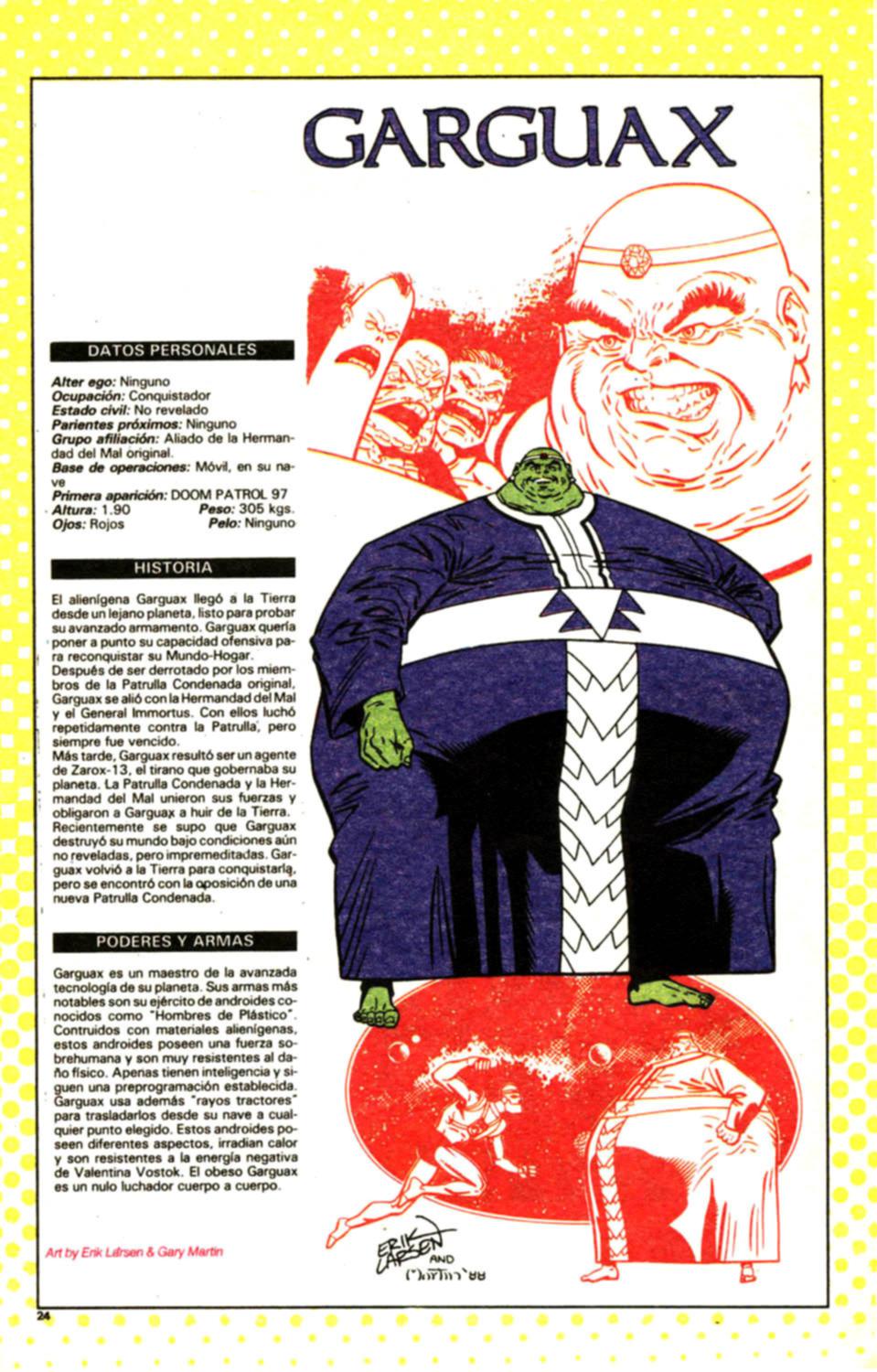 Fichas de Superheroes Marvel y DC: Garguax