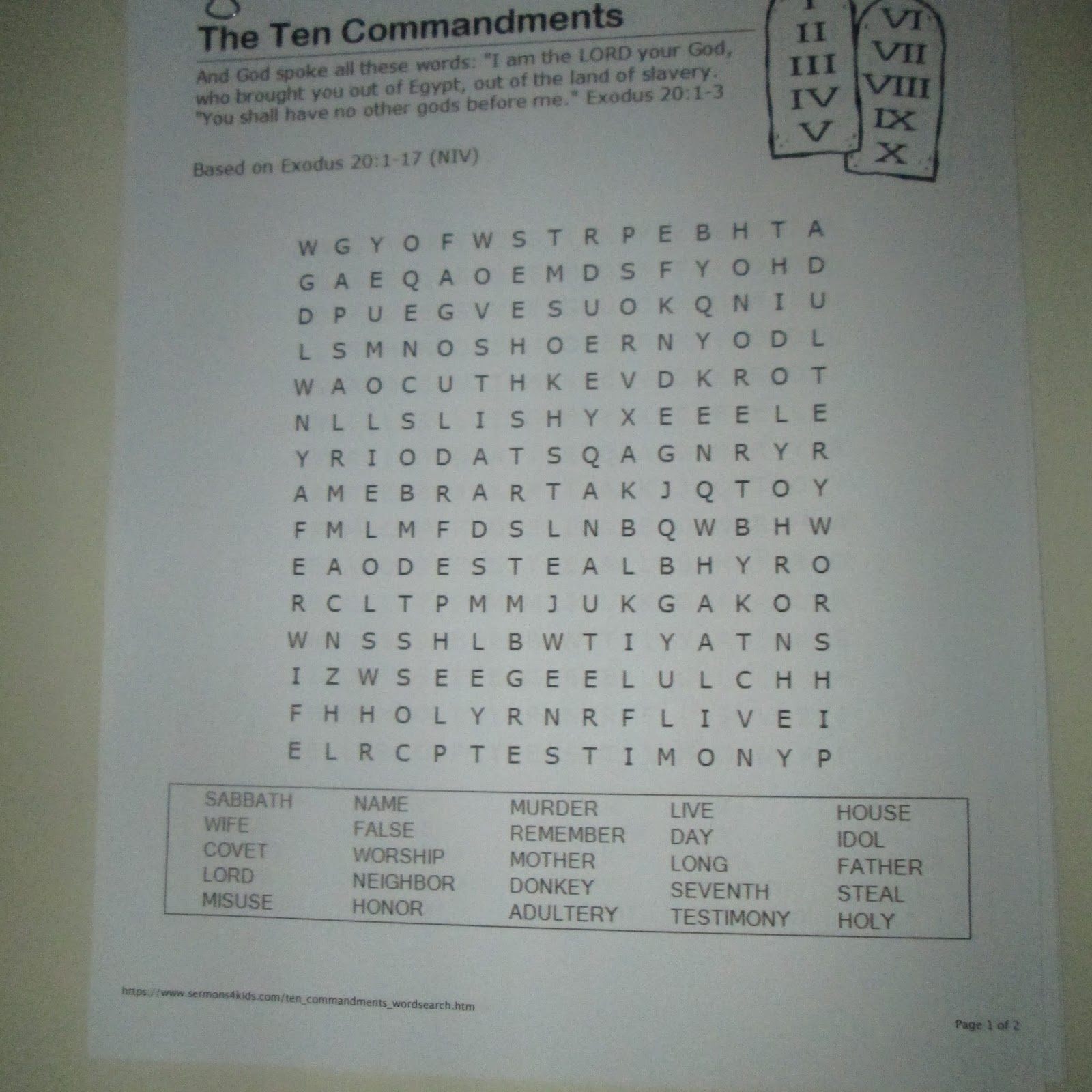 roommom27: Teaching the Ten Commandments