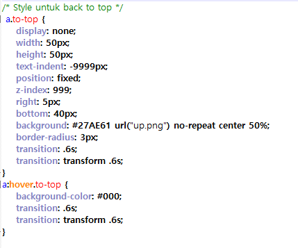 Cara mudah membuat Back To Top - Css Touch
