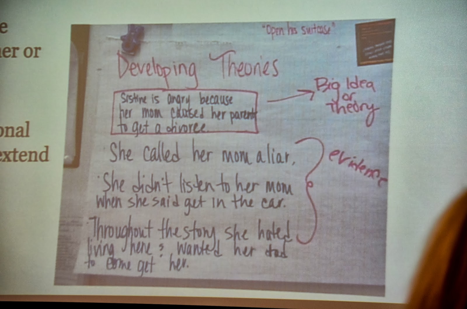 Once Upon A Teacher: From Post Its to Theories in the Reader's Notebook
