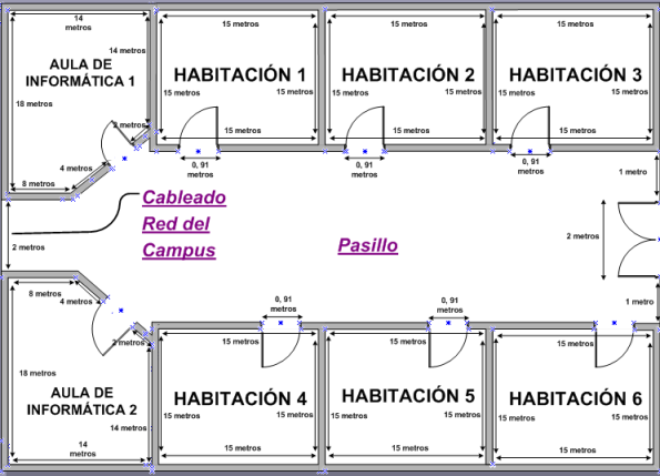 conalep beatriz cableado estructurado: PLANO DE CABLEADO ESTRUCTURADO