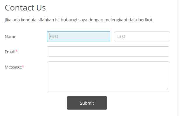 Cara membuat Contact Us Pada Blog