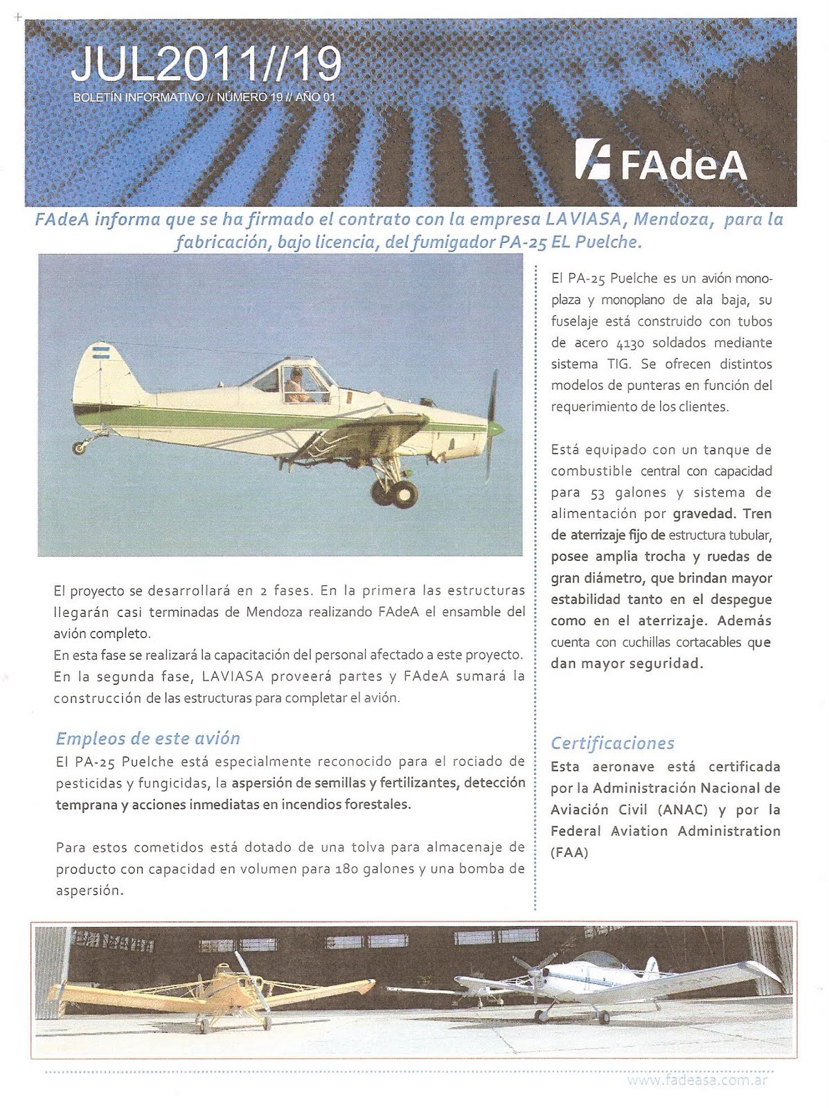 Desarrollo y Defensa: FAdeA fabricara el PA-25 - Puelche