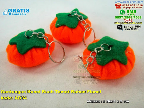 Gantungan Kunci Buah Tomat Flanel | Souvenir Pernikahan
