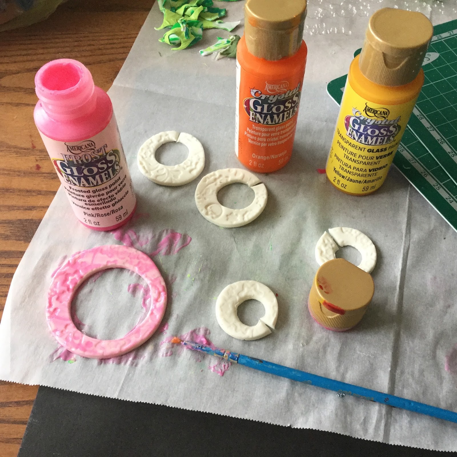 Sherbert Circles Clay Necklace