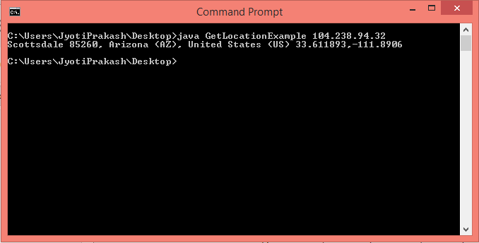 Plate Of Code: How to track location using IP address in Java