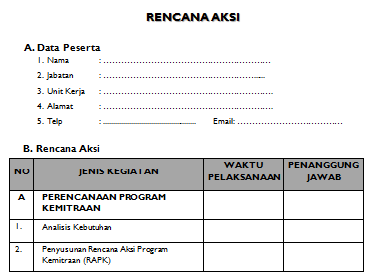 Format Rencana Aksi - Contoh Format