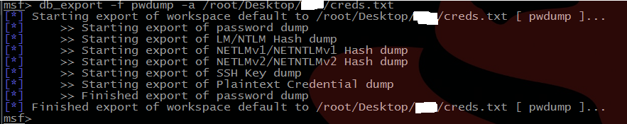 Export Credentials With Dbexport Command