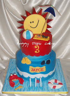 Peggy Does Cake.: Cake Update! Pool Party Cake for Jayce (click any ...