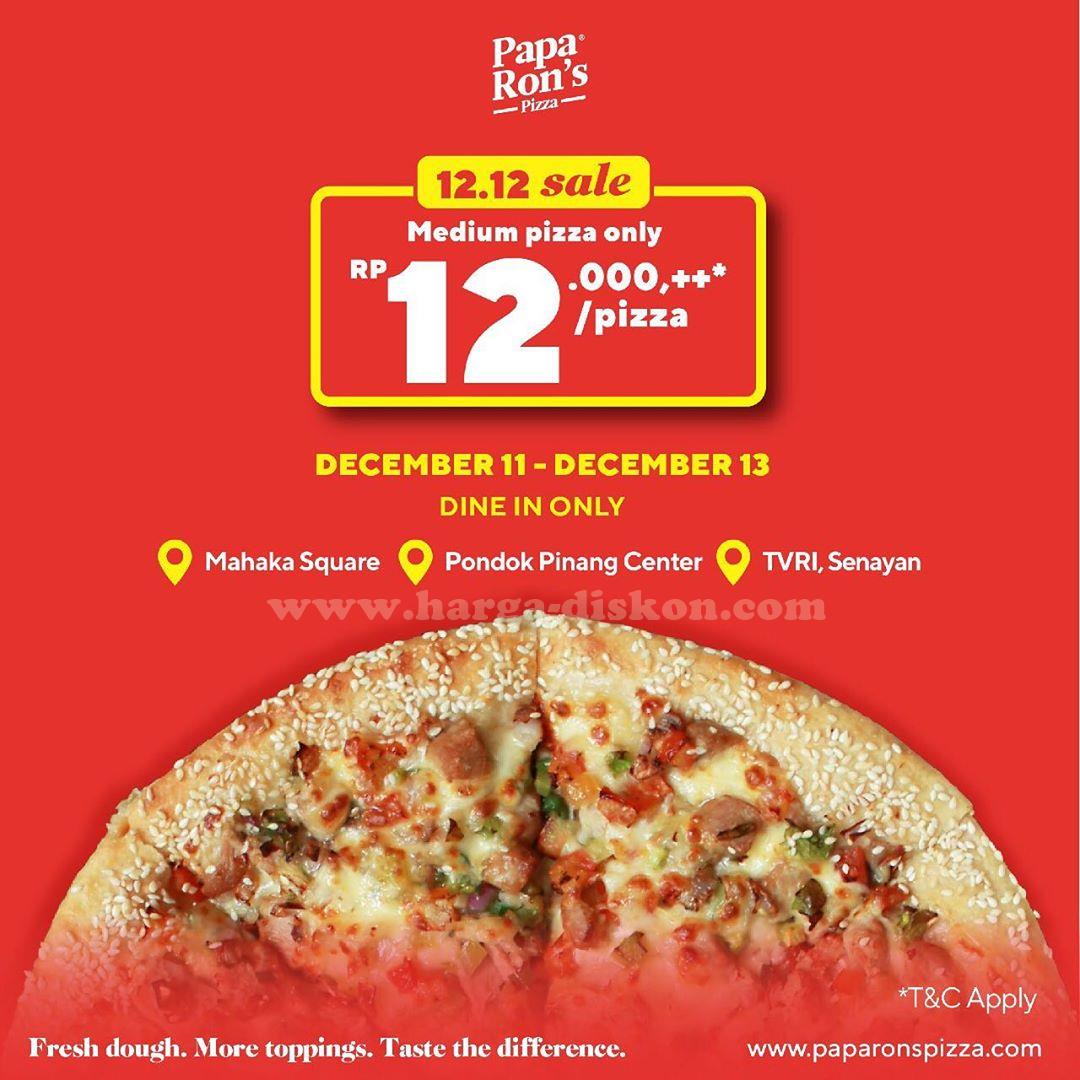 Promo PAPA RON'S Pizza Terbaru Spesial 12.12