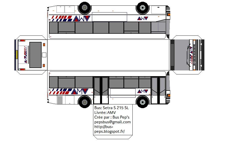 Maquette papier 47: Bus PEP'S (Transdev AMV)