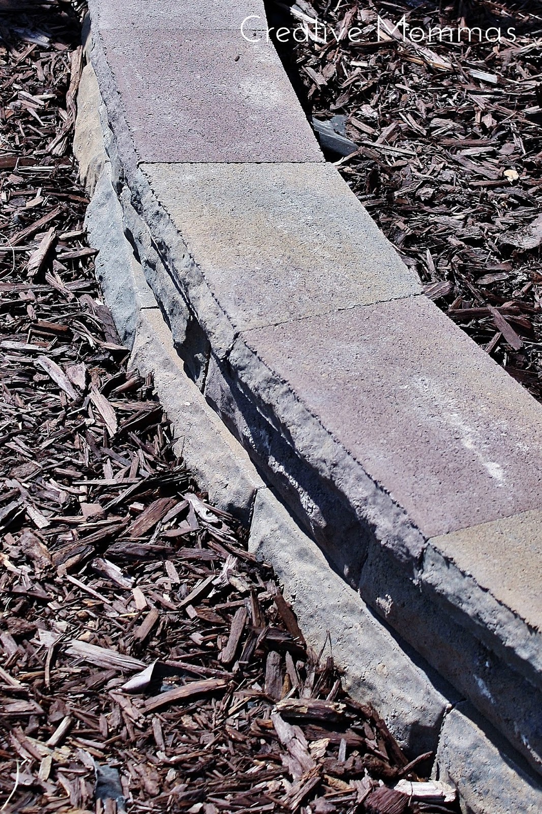 Curved Cinder Block Retaining Wall