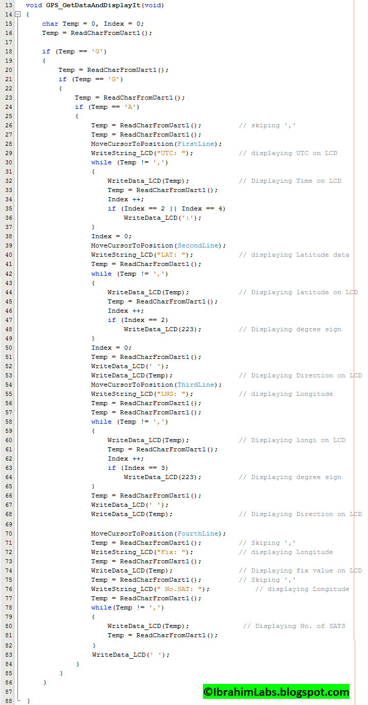 Figure 5. Get data and Displaying GPS function.