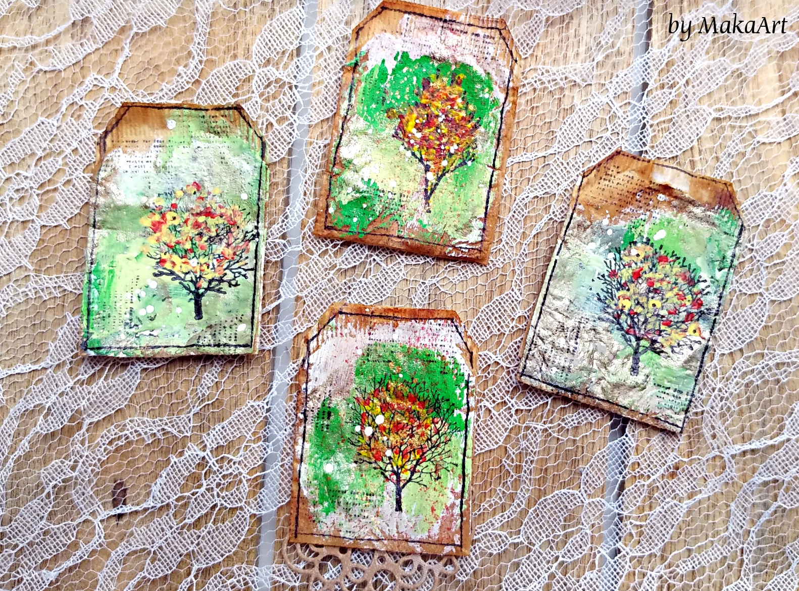 My journey through the mixed media world...: Recycled Tea Bags "Tree"