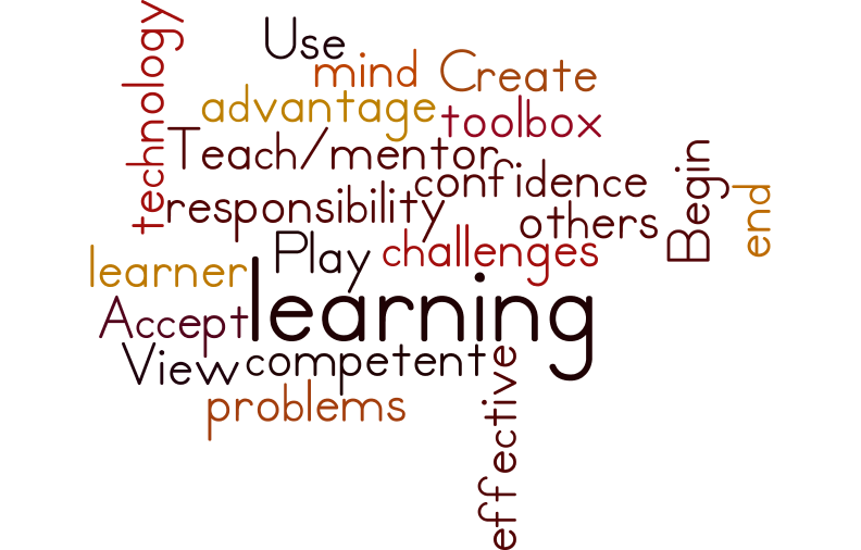 Lifelong Learning: Tag Clouds