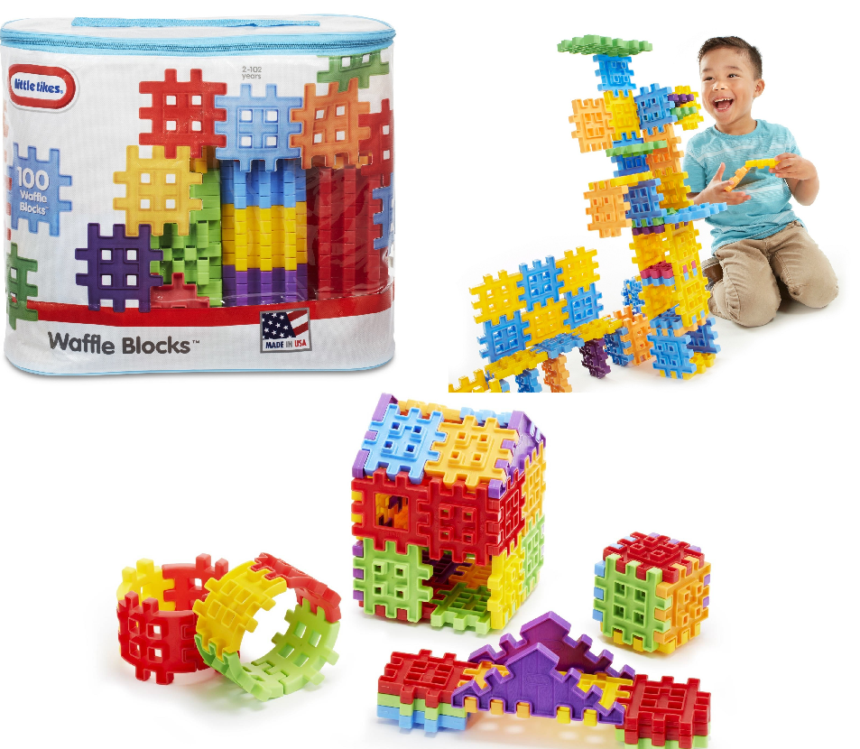 100 Piece Little Tikes Interlocking Waffle Blocks $11.99 (Reg $19.99 ...
