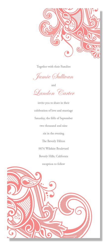 Invitation Parlour: Elegant Paisley Invitation Design