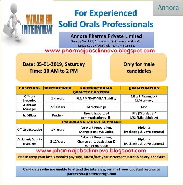 Walk-In Interview for Freshers & Experienced Candidates on 5th Jan 2019 ...