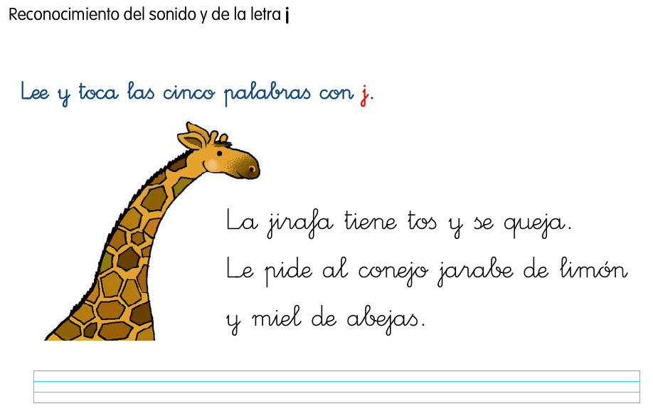 1º del cole Joaquín Blume: La letra J