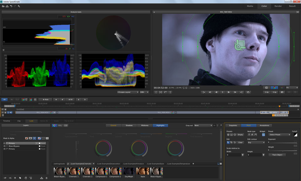 Adobe SpeedGrade CC v7.0 - Speed Grid and editing video editing software