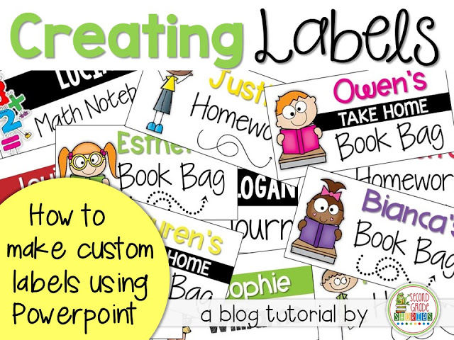 Creating Labels - a step-by-step tutorial - Second Grade Stories