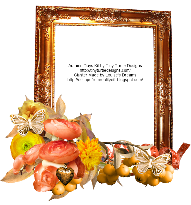 Escape From Reality Blog: Autumn Days Cluster Frames & Clusters