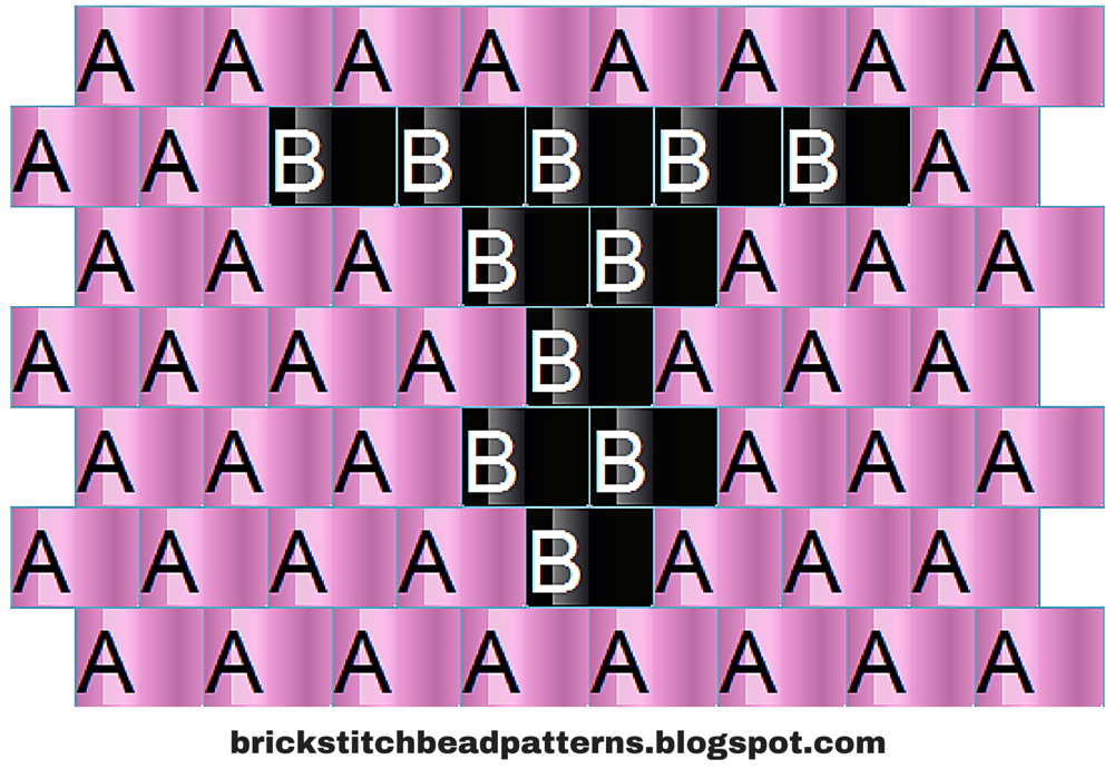 Brick Stitch Bead Patterns Journal: T - Alphabet 1 Free Brick Stitch ...