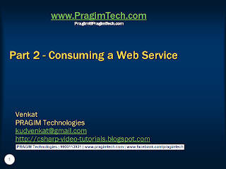Sql server, .net and c# video tutorial: Part 2 - Consuming a web service