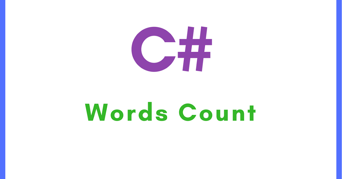 C# Words Count - Bahasa Pemrogaman