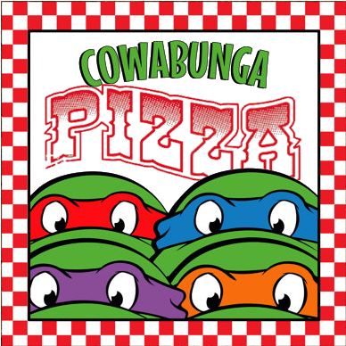 Tmnt Pizza Box Invitations